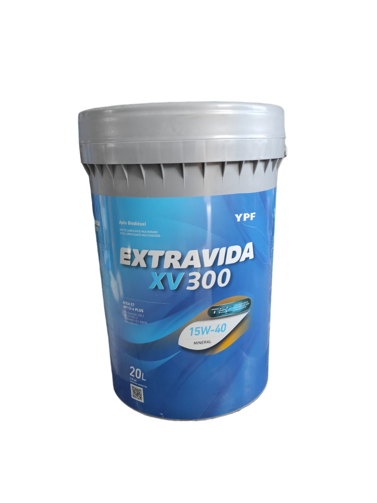 Balde 15W-40 CI4 YPF 20L Extravida XV 300 RACO Santiago – Raco Importadora